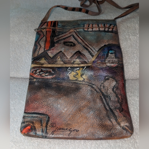 Vintage | Bags | Jane Yoo Vintage Hand Painted Wearable Art Crossbody ...